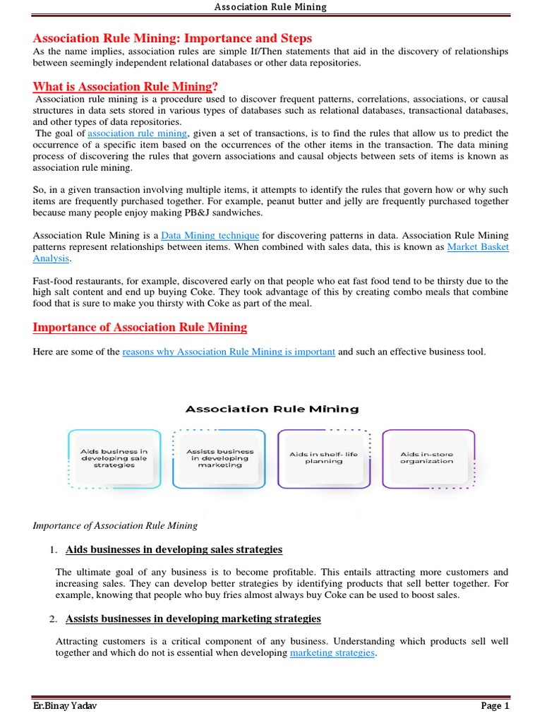 Understanding Association Rule Mining | PDF | Cross Validation (Statistics) | Accuracy And Precision