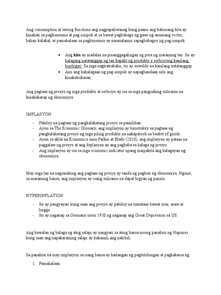 Ap Lesson 3 - Implasyon | PDF Ap Lesson 3 - Implasyon | PDF