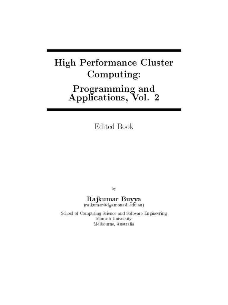 BUYYA-1999-HPC-Programing And Applications | PDF | Computer Network | Matrix (Mathematics)