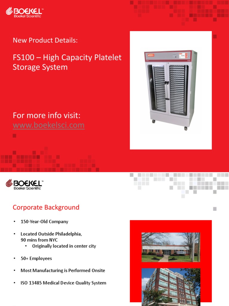 Sample Headline: FS100 - High Capacity Platelet Storage System | PDF ...