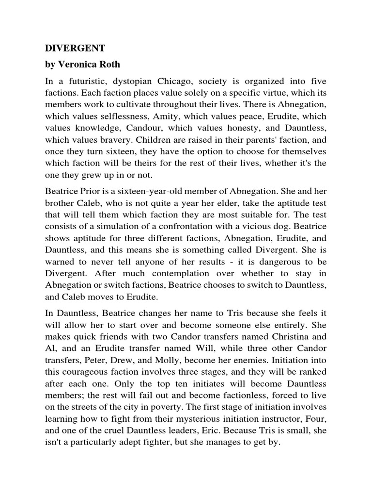 DIVERGENT | PDF | Divergent (Novel)