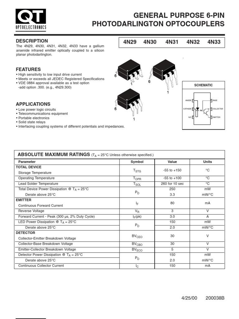 4N33 | Electronic Circuits | Electric Current