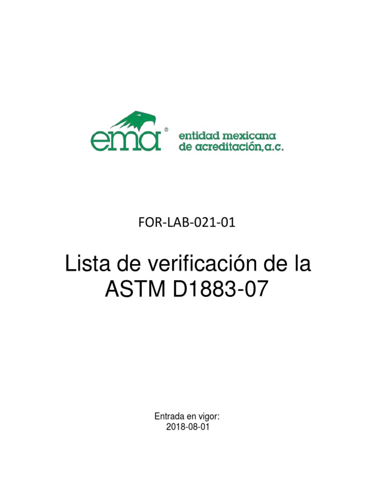 Astm D 1883-07 - CBR | PDF | Calibración | Laboratorios
