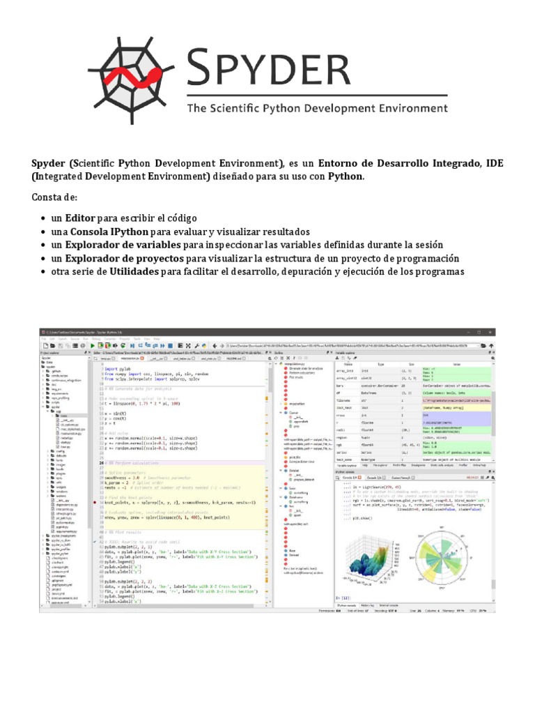 Introduccion Spyder | PDF | Programación | Programa de computadora