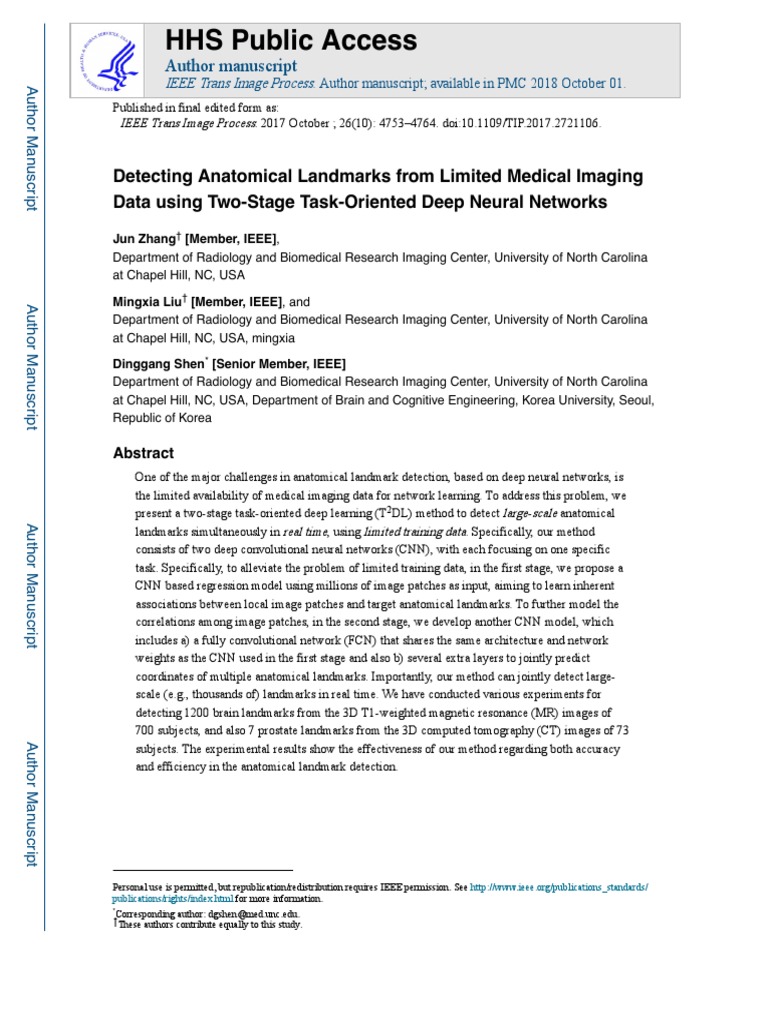 Detecting Anatomical Landmarks From Limited Medical Imaging Data Using ...