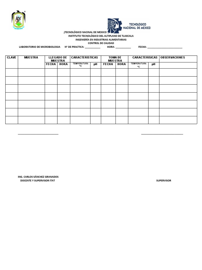 Formato Recepcion de Muestra | PDF
