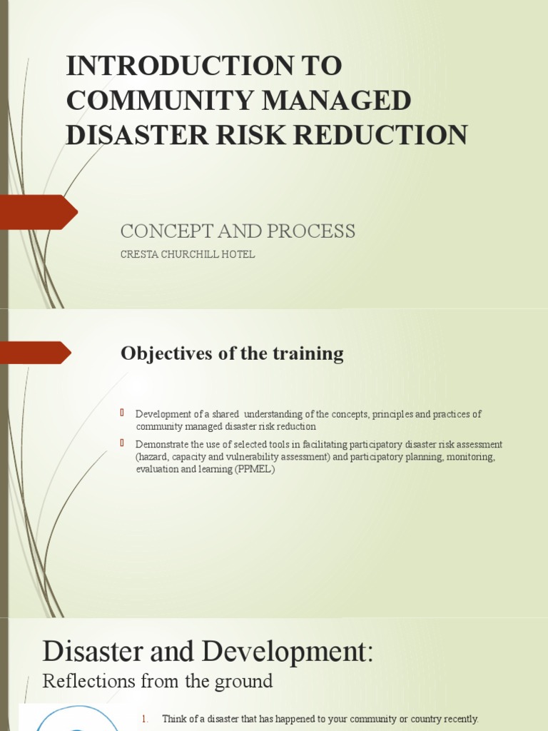 Community Managed Disaster Risk Reduction | PDF | Disaster Risk ...