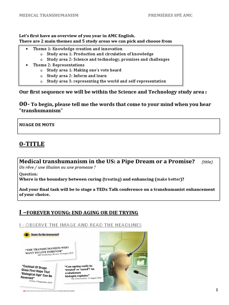 Exploring Medical Transhumanism Concepts | PDF | Transhumanism | Crispr