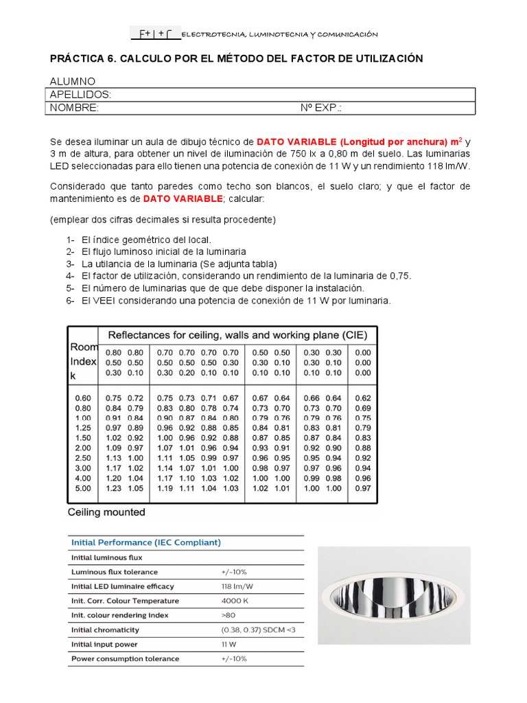 Practica 6 Factor de Utilizacion | PDF