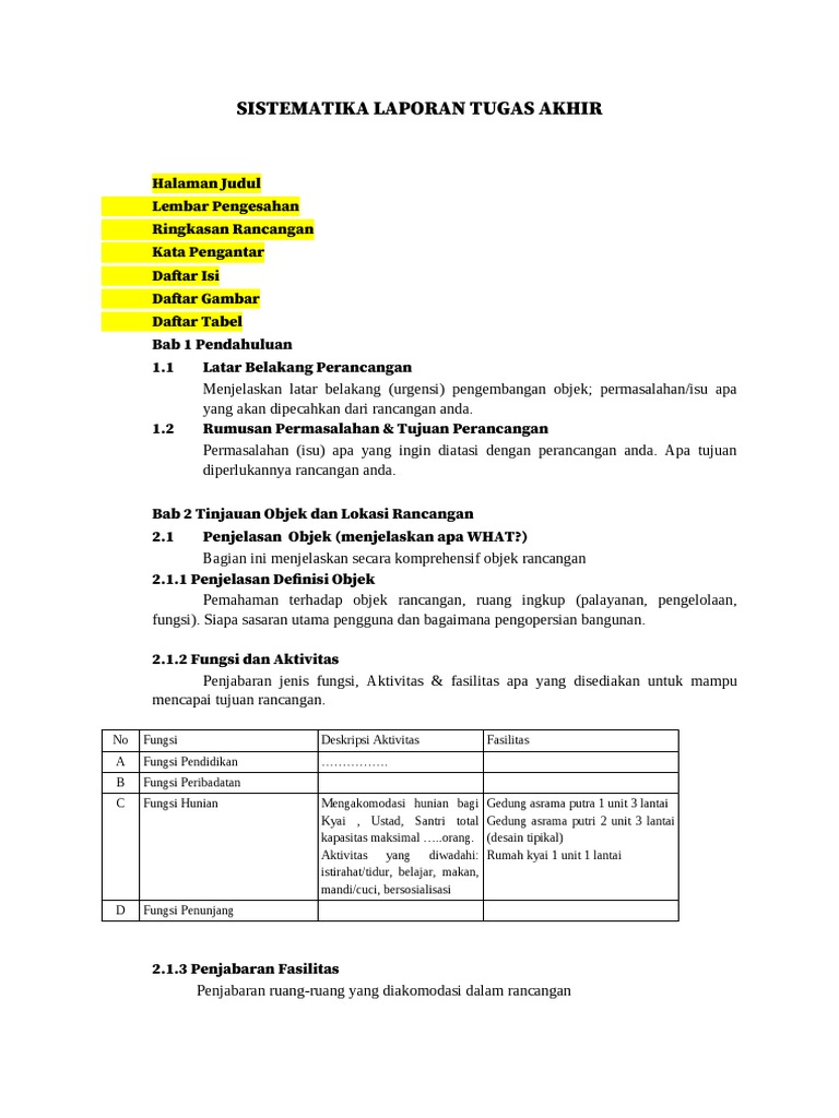 LAPORAN PERANCANGAN TUGAS AKHIR.docx | PDF