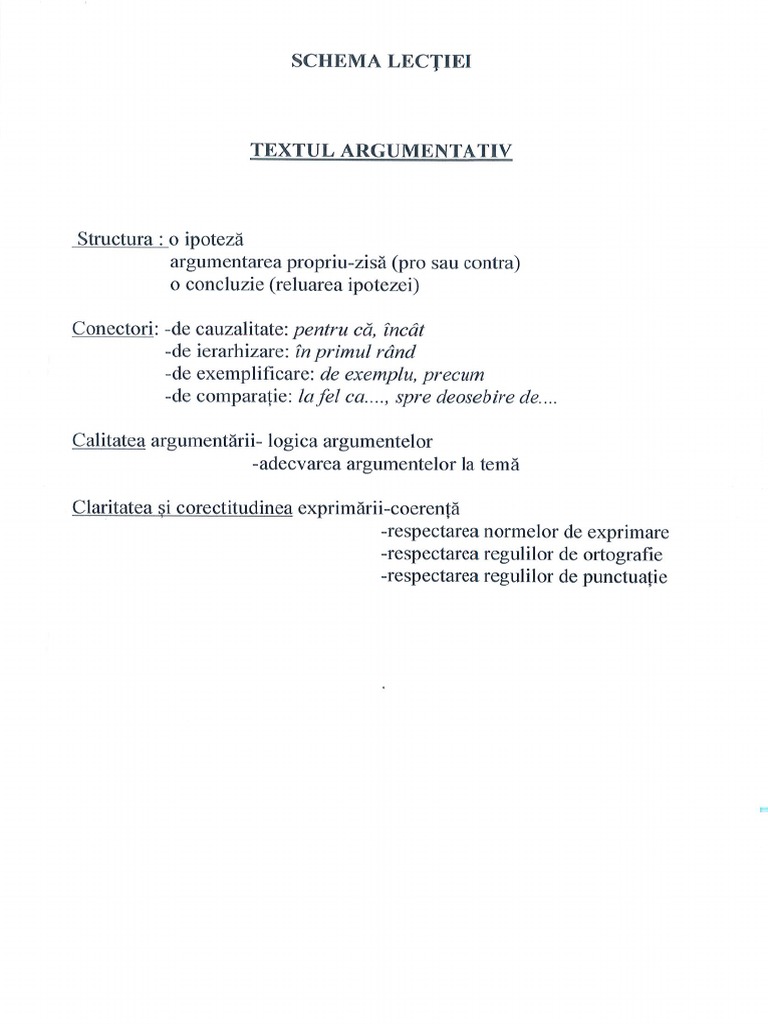 Fisa Sinteza - Textul Argumentativ 1 1 PDF | PDF