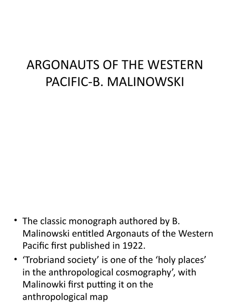 Argonauts of The Western Pacific-B | PDF | New Guinea | Money
