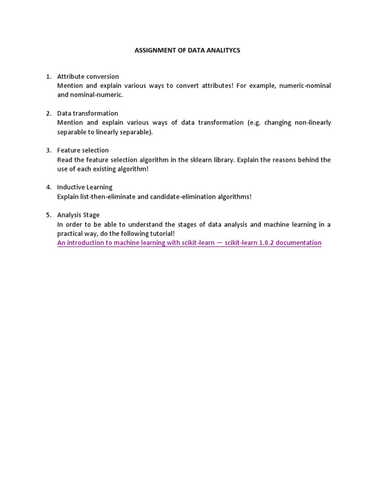Data Analytics Assignment Guide | PDF