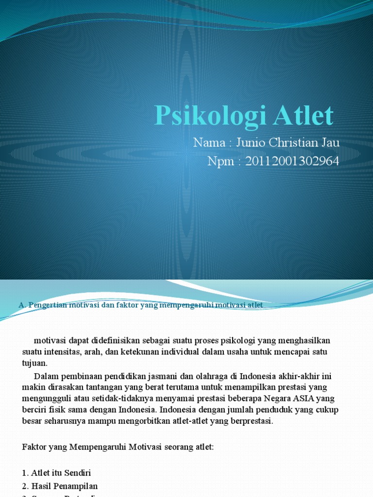 Psikologi Atlet | PDF