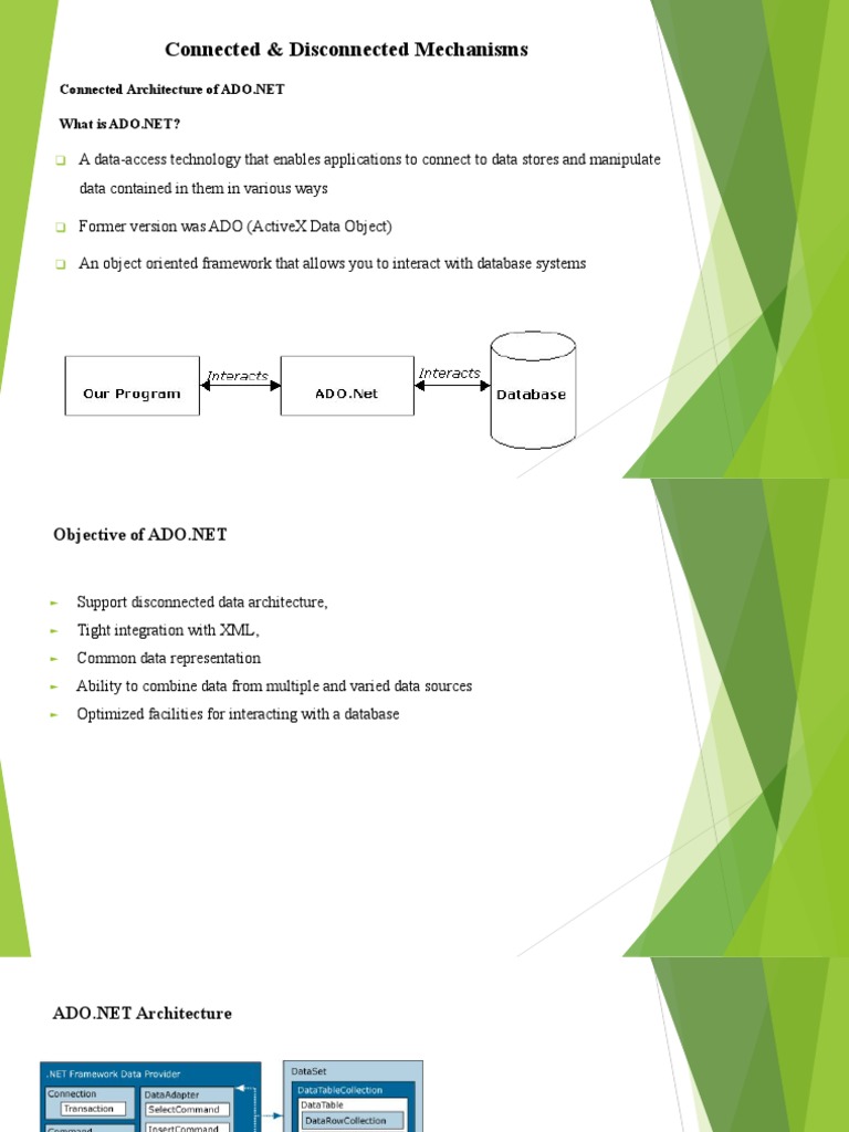 Dot Net Module-3 Notes | PDF | Databases | Sql