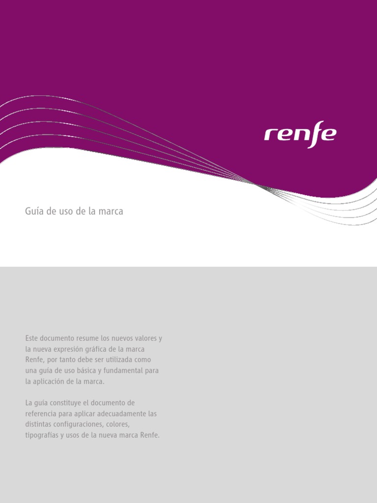 Guía de uso de la marca Renfe | PDF | Calidad (comercial) | Marca