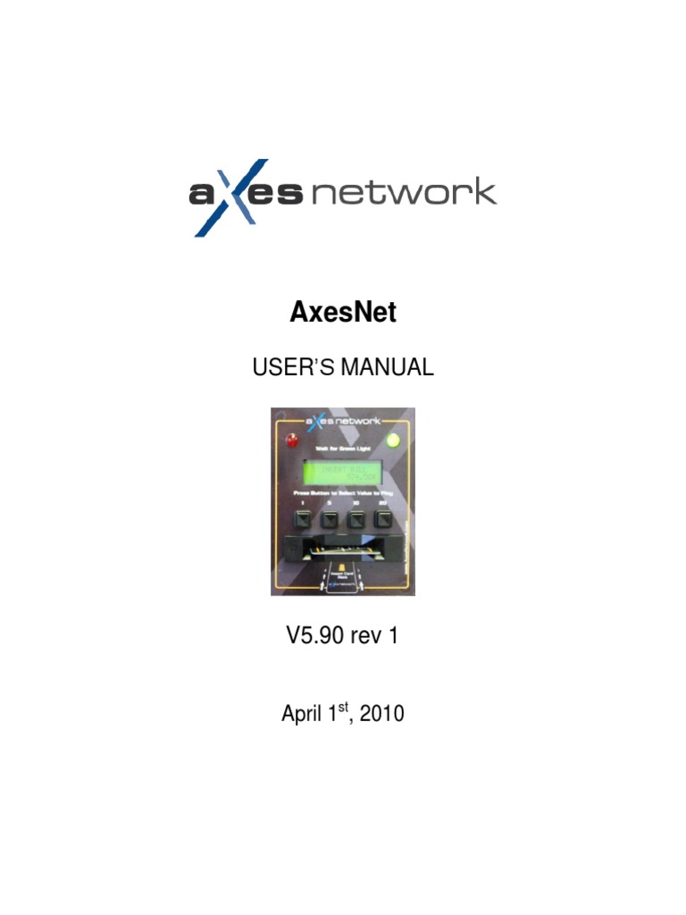 AxesNet V5.90 User Manual | PDF | Booting | System Software