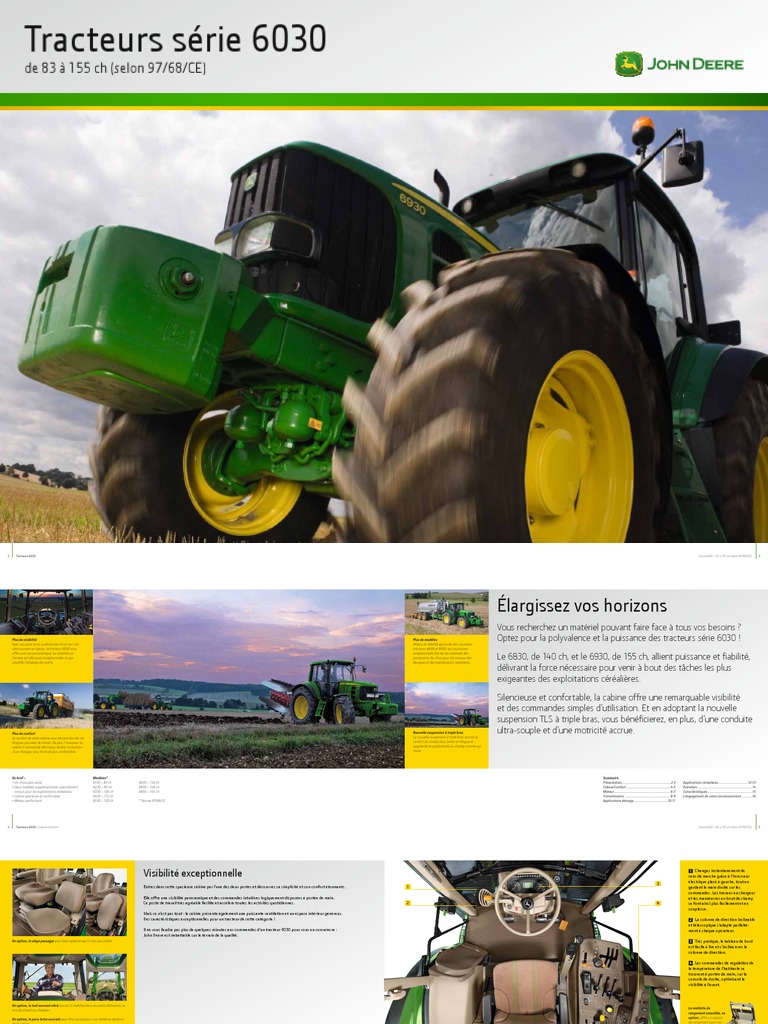 John Deere 6030 | PDF | Tracteur | Injection (moteur)