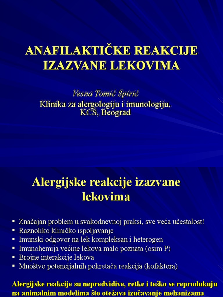 2 Anaf - Reakc.izazv - Lekov. | PDF