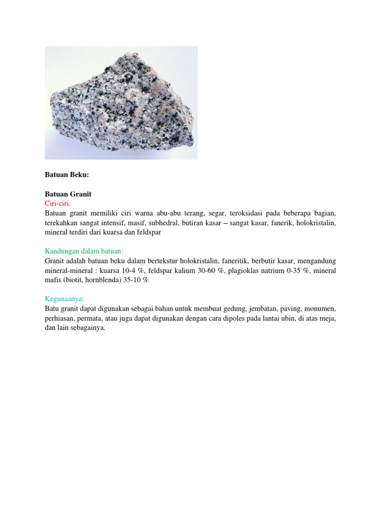 JENIS-JENIS BATUAN | PDF