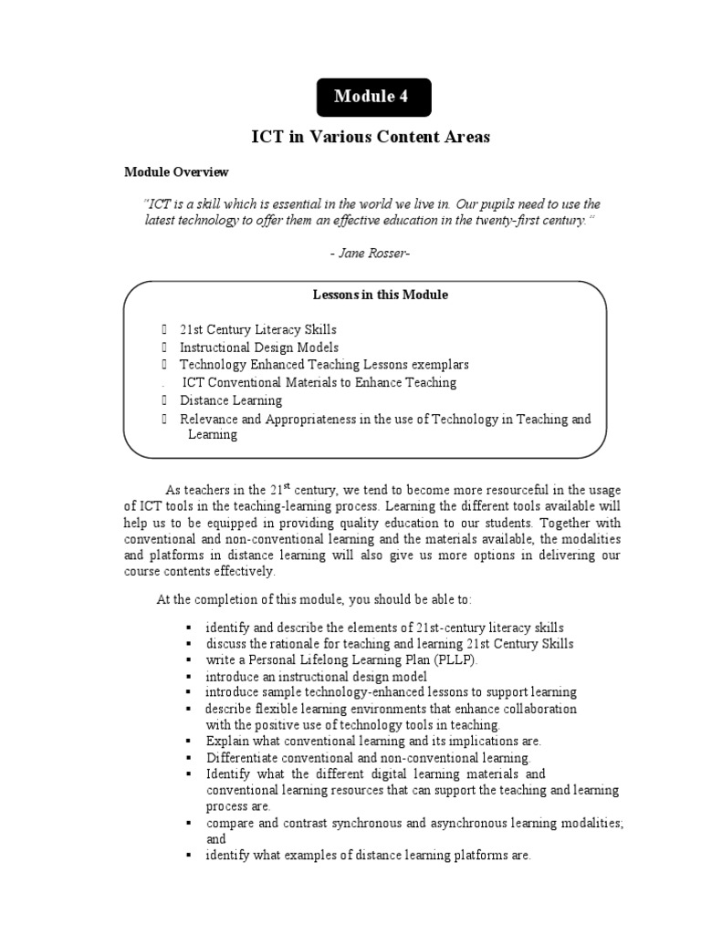 Module 4 | PDF | Learning | Educational Technology