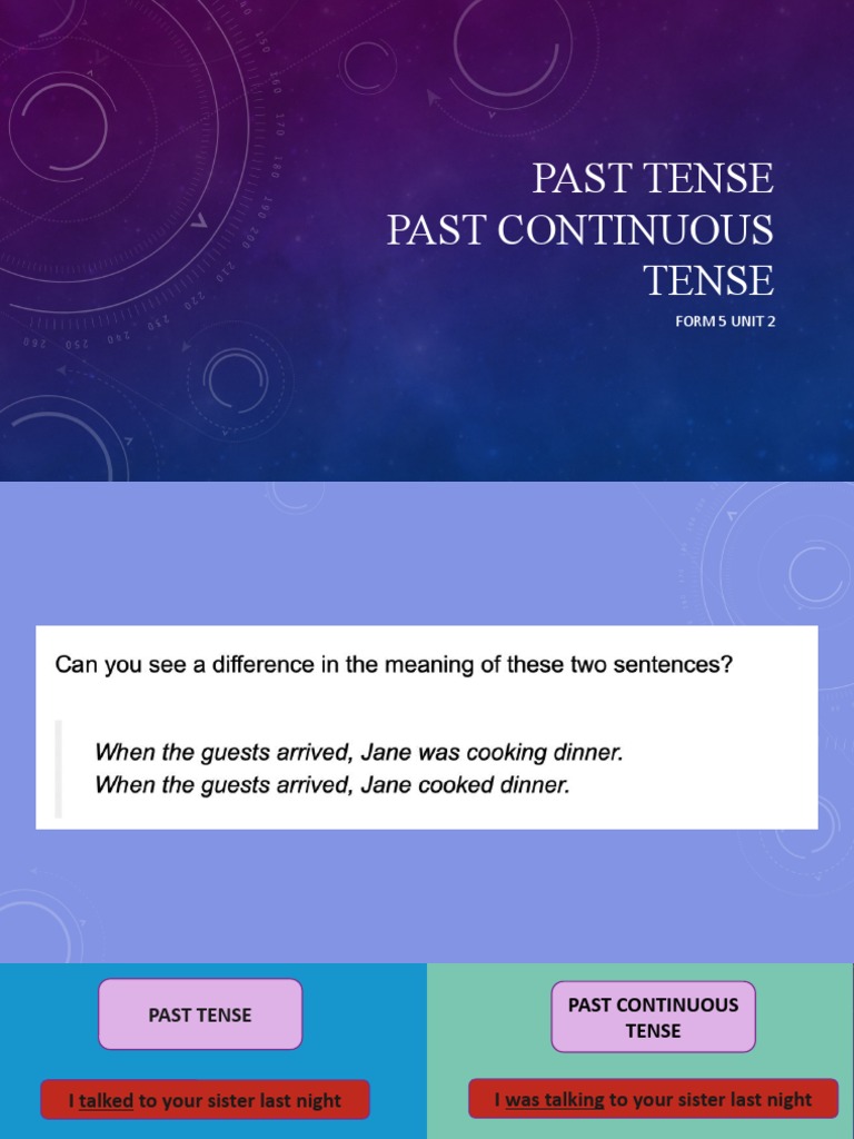 Form 5 Past Simple Past Continuous | PDF