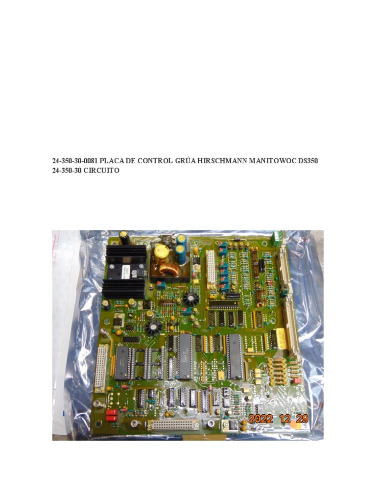 Placa Control Grua | PDF
