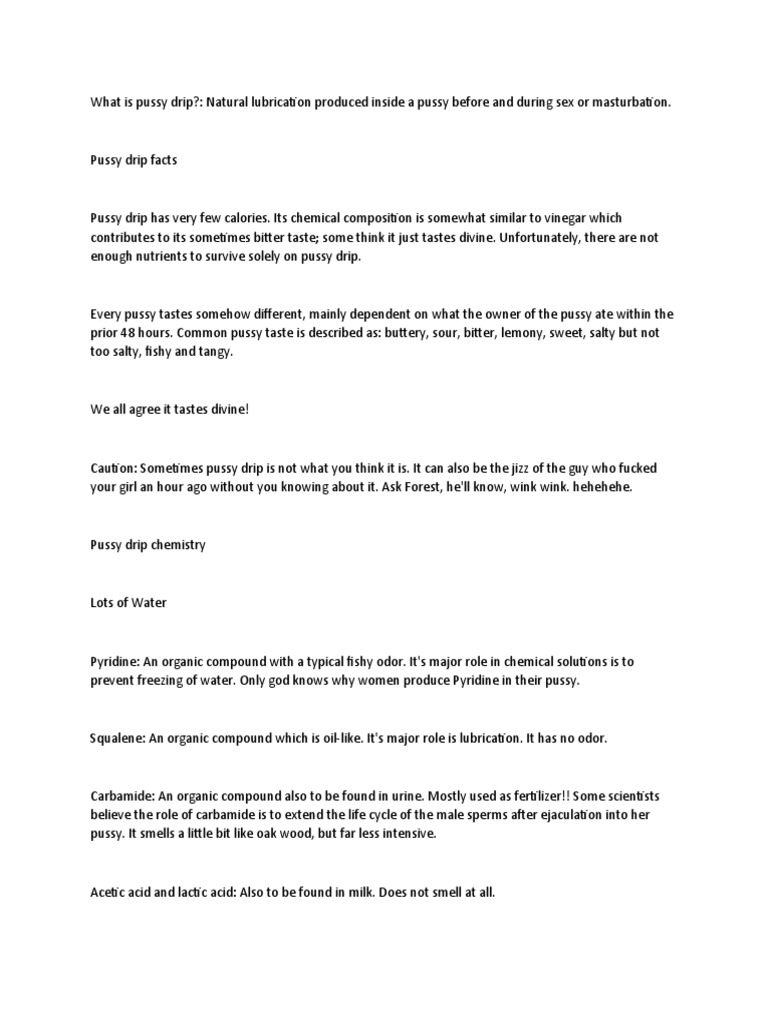 What Is Pussy Drip | PDF