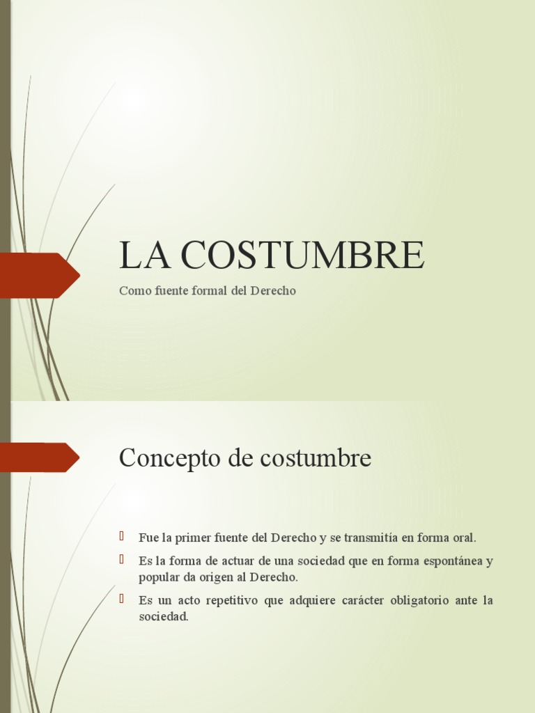 La Costumbre | PDF