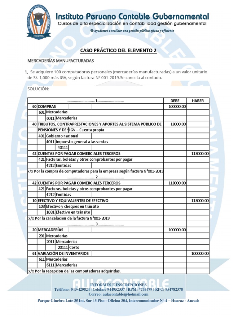 Caso Práctico: Compras y Contabilidad | PDF | Economias