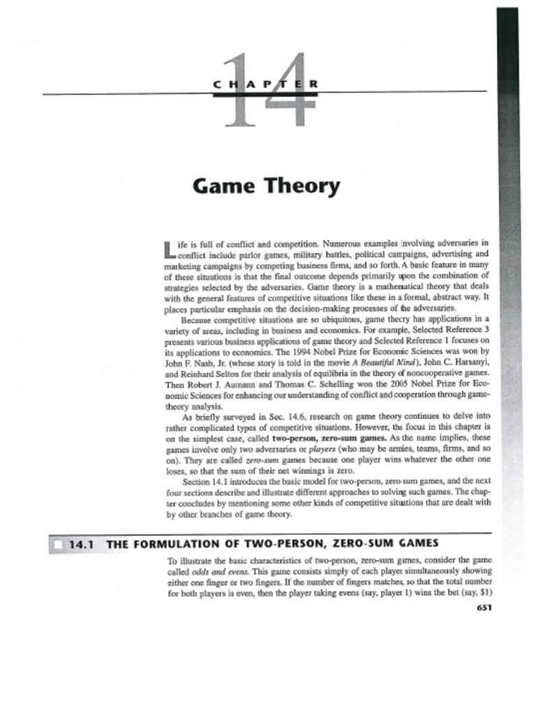 Two Person Zero Sum Games Pdf