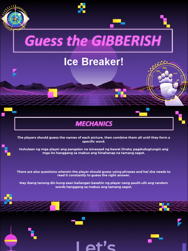 Guess the Gibberish Game Instructions | PDF