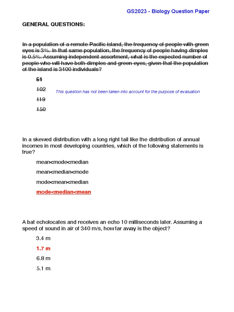 Gs2023 QP Bio | PDF | Genetic Code | Capacitor