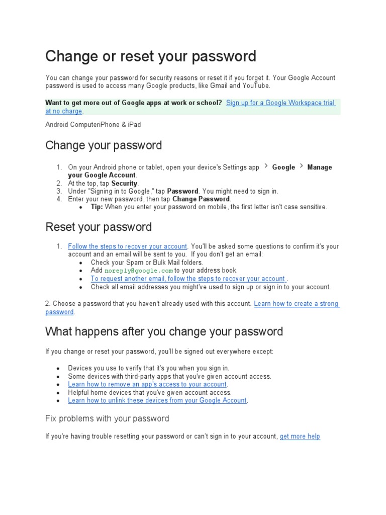 Password Reset Successful | PDF