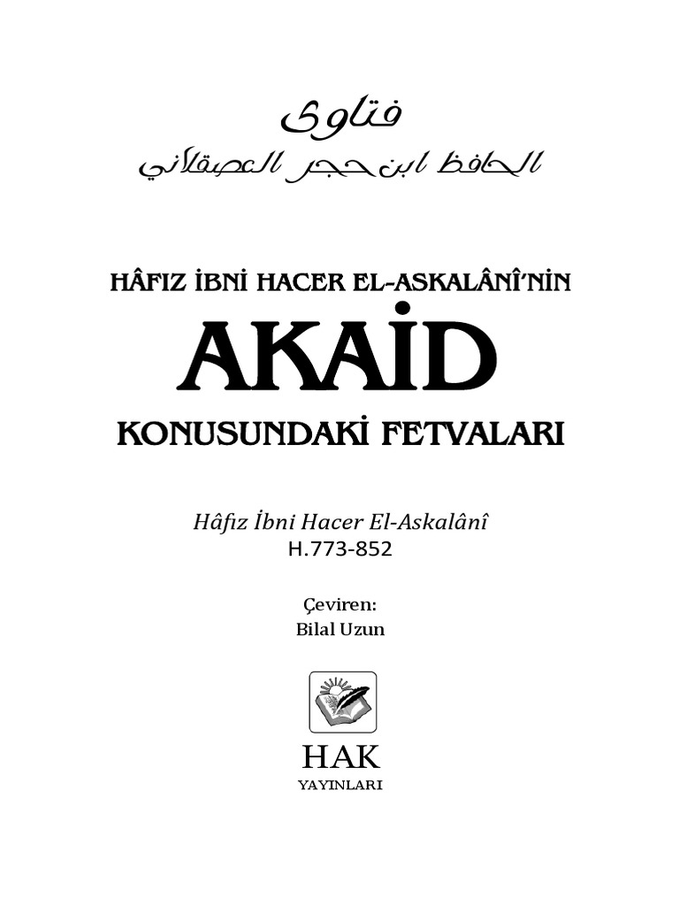 Akaid Konusundaki Fetvaları PDF | PDF