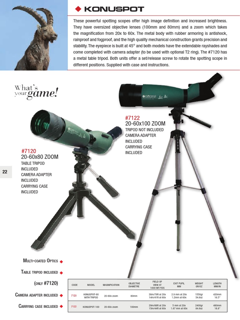 High-Performance Spotting Scopes Review | PDF | Zoom Lens | Telescopic ...