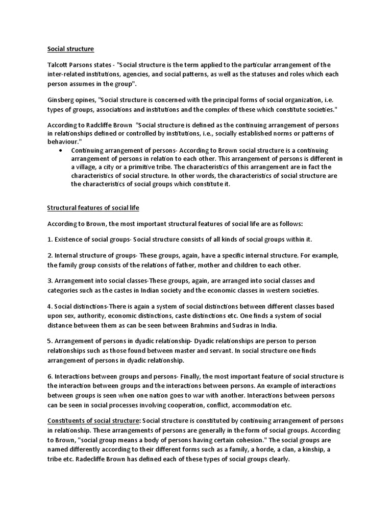 Social Class and Structure | PDF | Kinship | Social Stratification