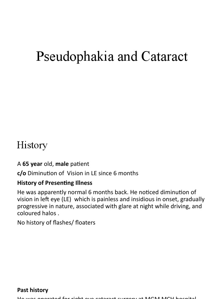 Pseudophakia Examination Case Study | PDF | Self-Improvement | Lifestyle