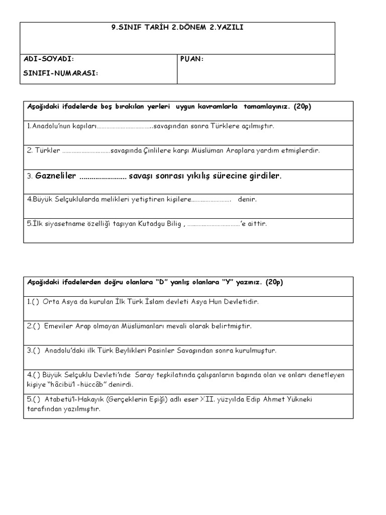 9 Snftarih2 Dnem2 Yazl | PDF