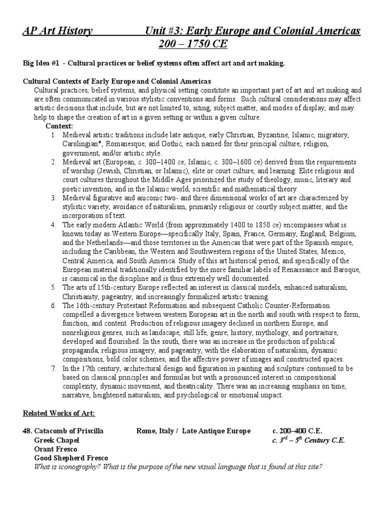 Unit 3 - Early Europe and Colonial Americas Review Sheet | Download ...