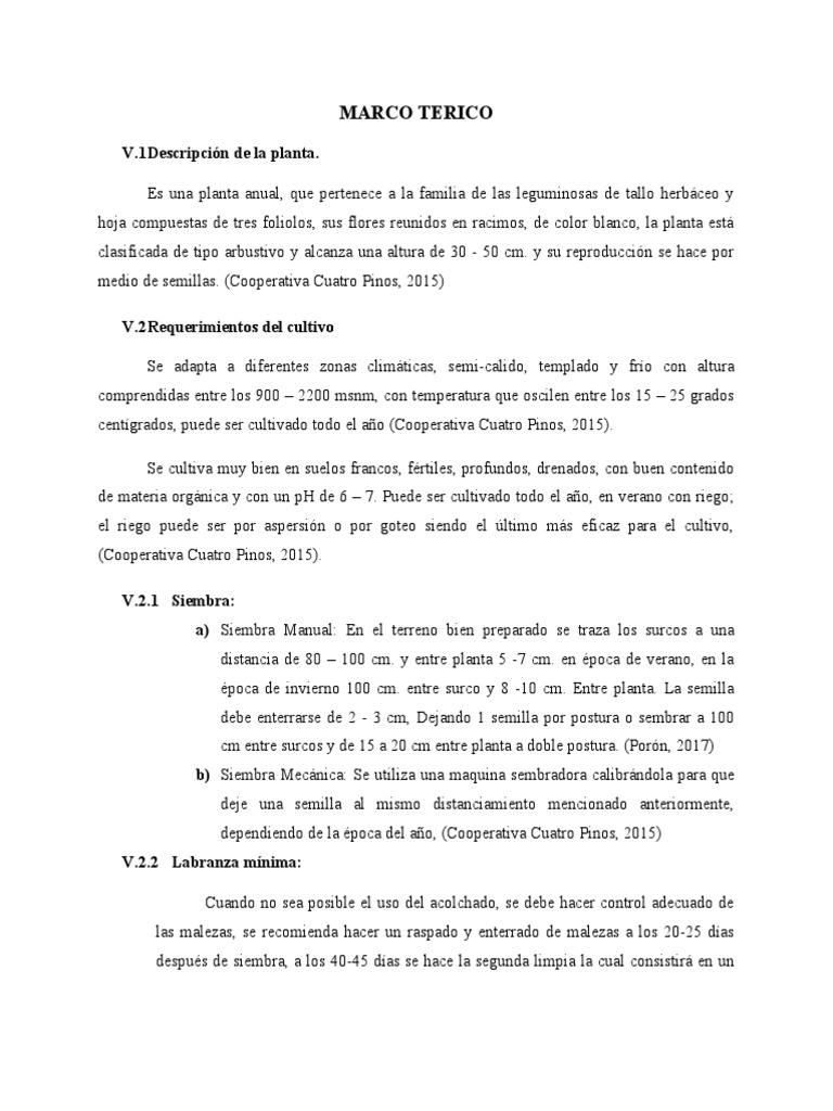 Cultivo de Ejote Franses (Phaseolus SP) | PDF | Siembra | Horticultura