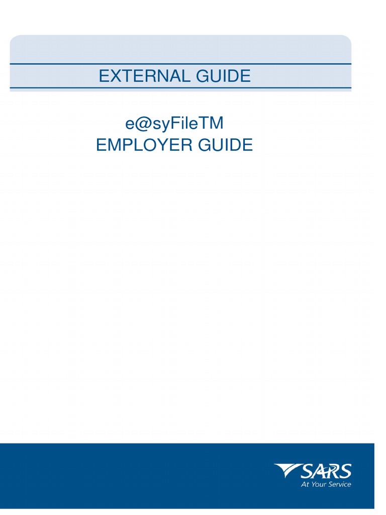 PAYE Easyfile G001 Easyfile Employer User Guide External Guide | PDF ...