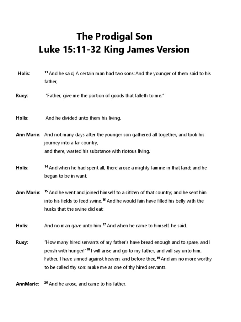 The Prodigal Son | PDF | Religious Texts