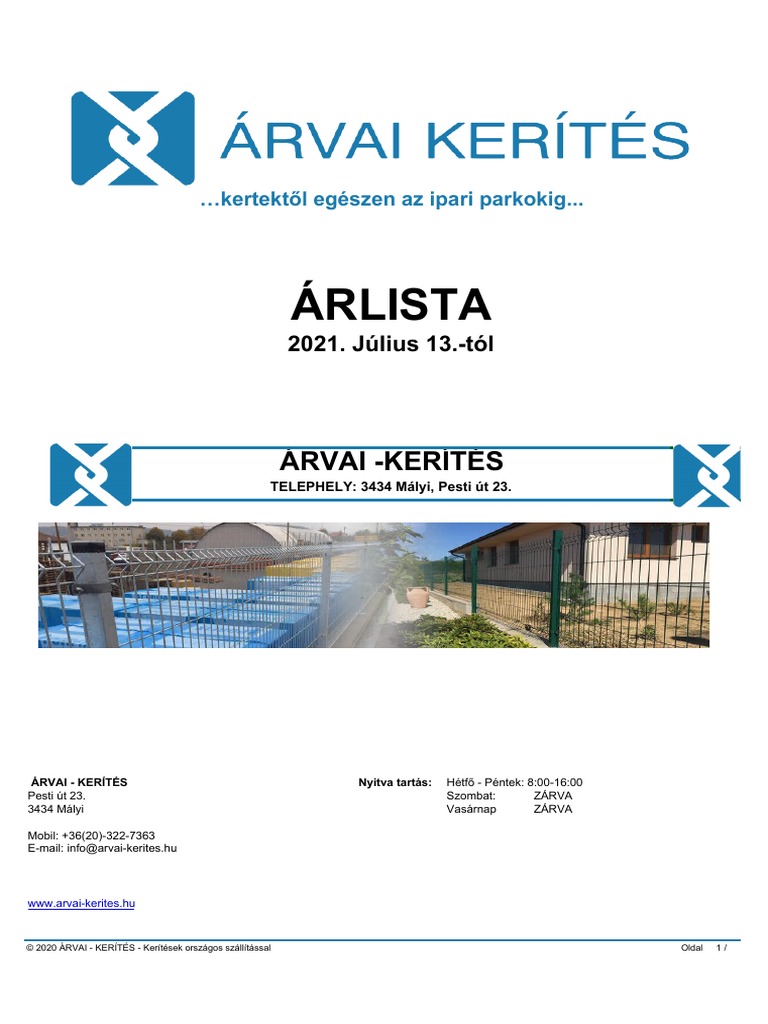 JULIUS 13 Arvai-Arlista-2021 | PDF