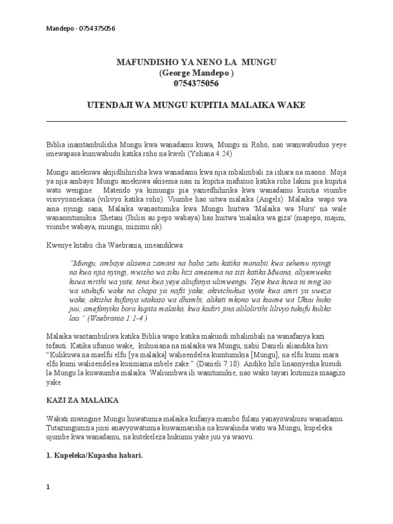 Mafundisho - Neema | PDF