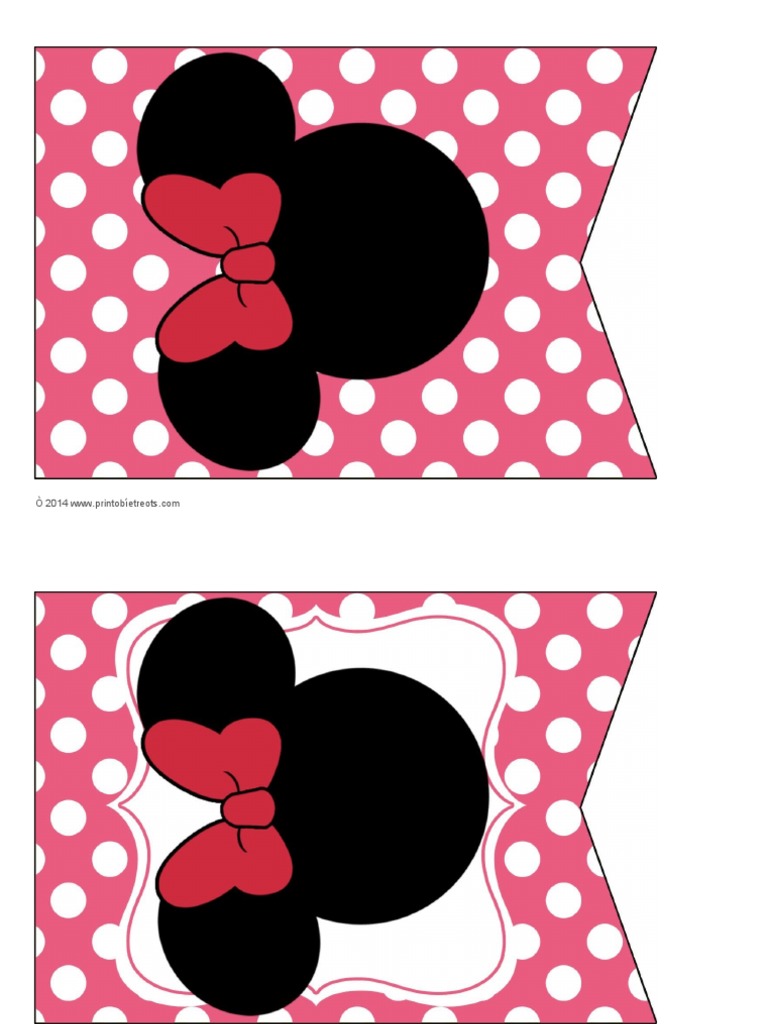 Pink Minnie Mouse Banner Letters | PDF
