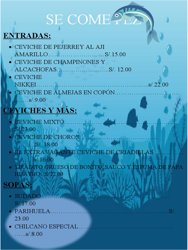 Carta de Comida | PDF