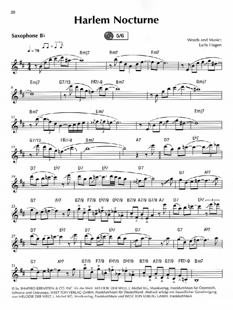 Harlem Nocturno Piano | PDF