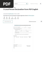 5 Local Person Declaration Form PDF English | PDF