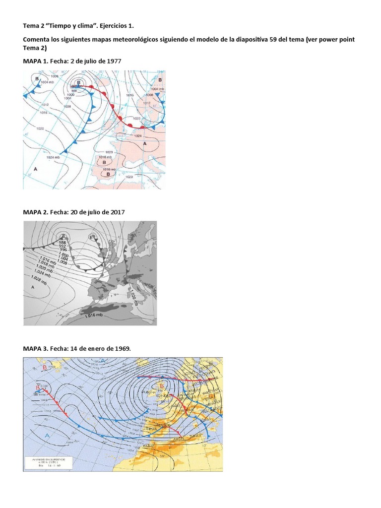 Tema2 Ejercicio 1 Mapas Meteo | PDF | Métodos y materiales de enseñanza ...